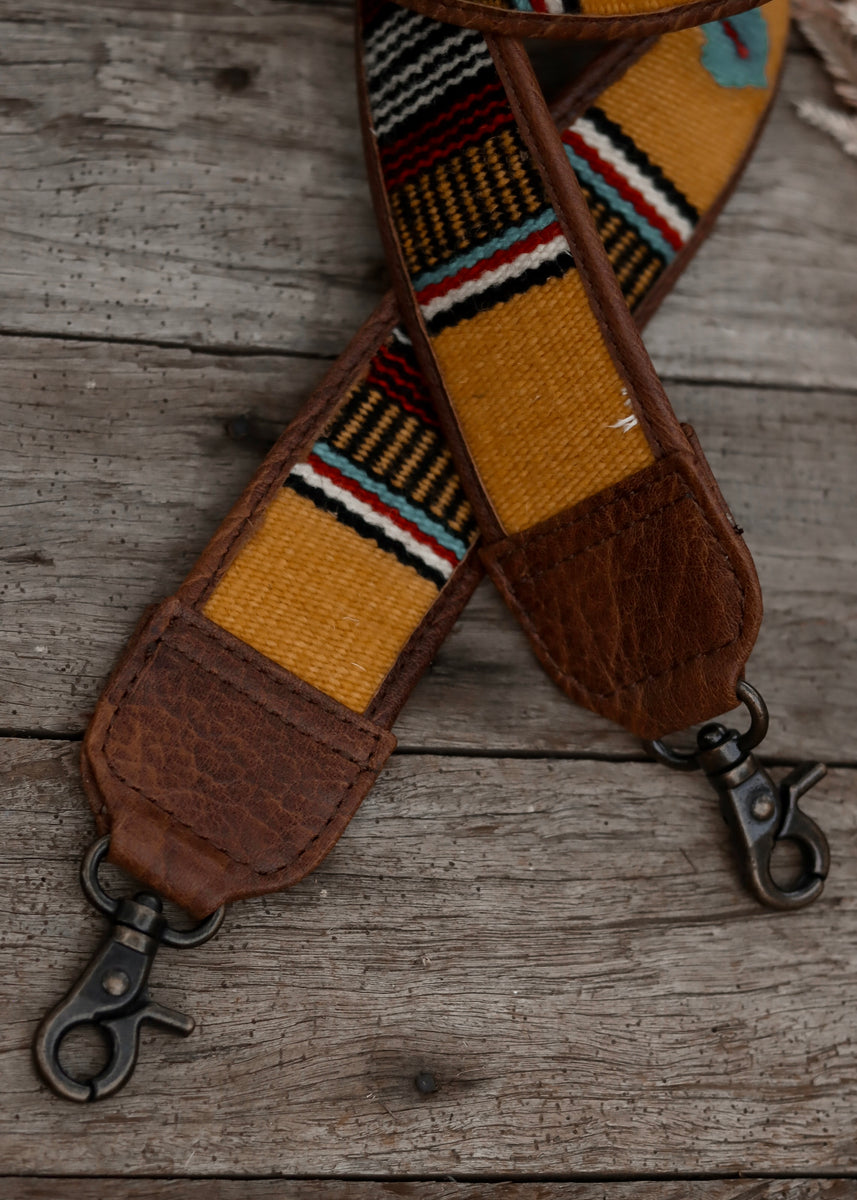 Saddle Blanket & Leather Bag Strap in Butterscotch | Mack & Co Designs ...