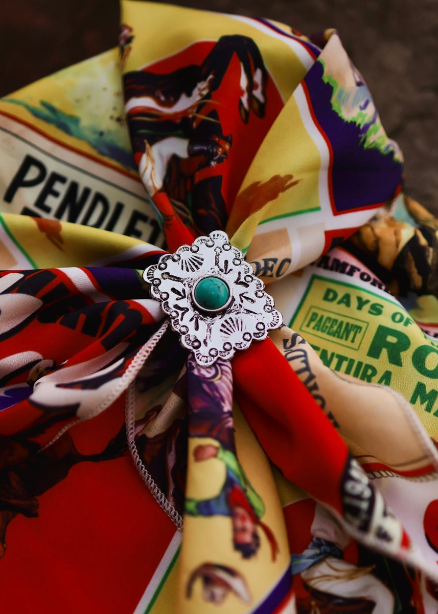 Turquoise Concho Scarf Slide | Mack & Co Designs Australia