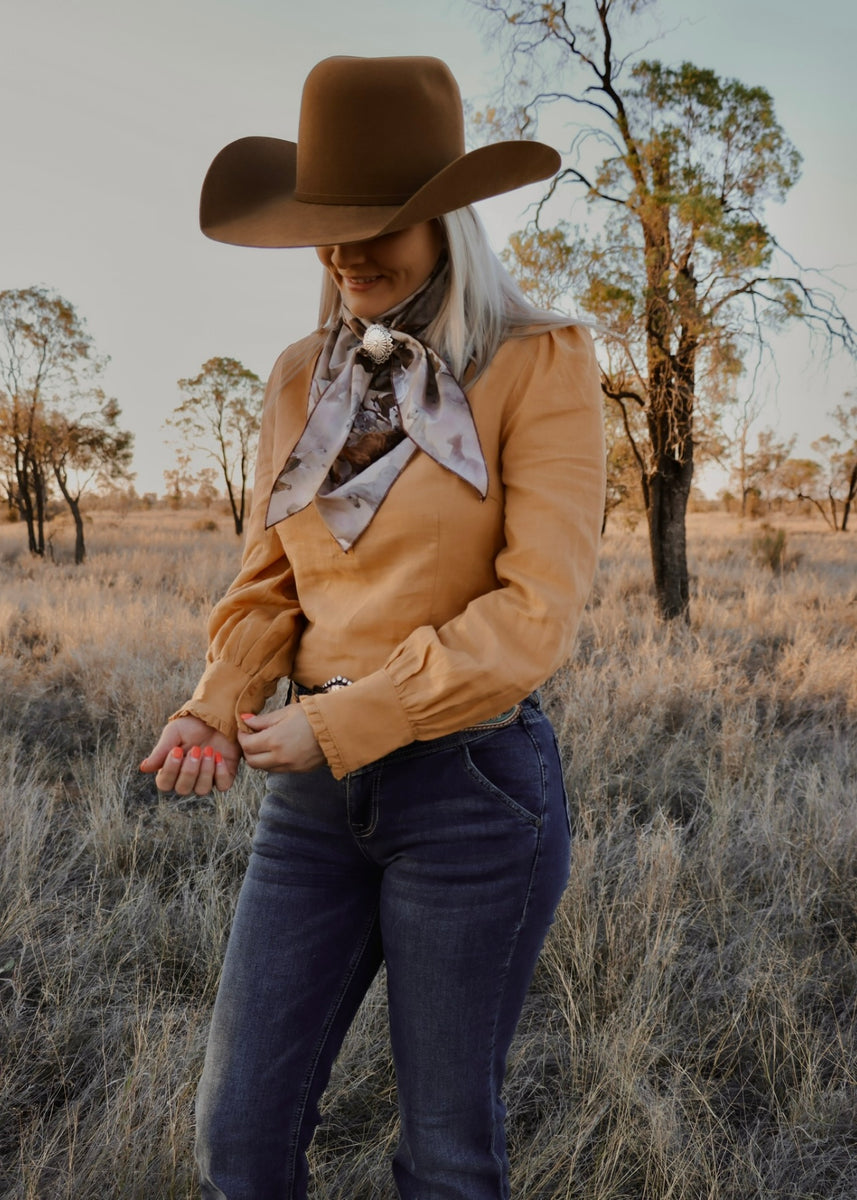Shilo Linen Shirt in Amber | Mack & Co Designs Australia