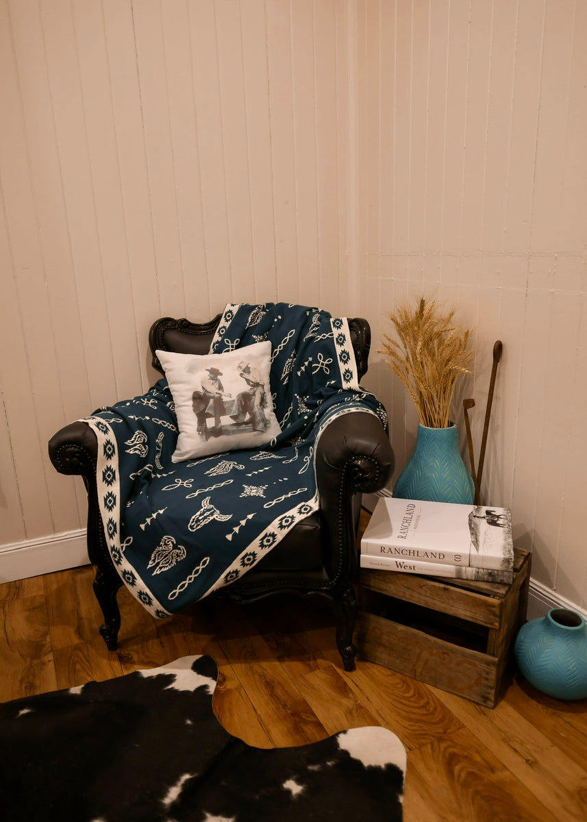 Western Luxe Aztec Throw Rug | Mack & Co Designs Australia